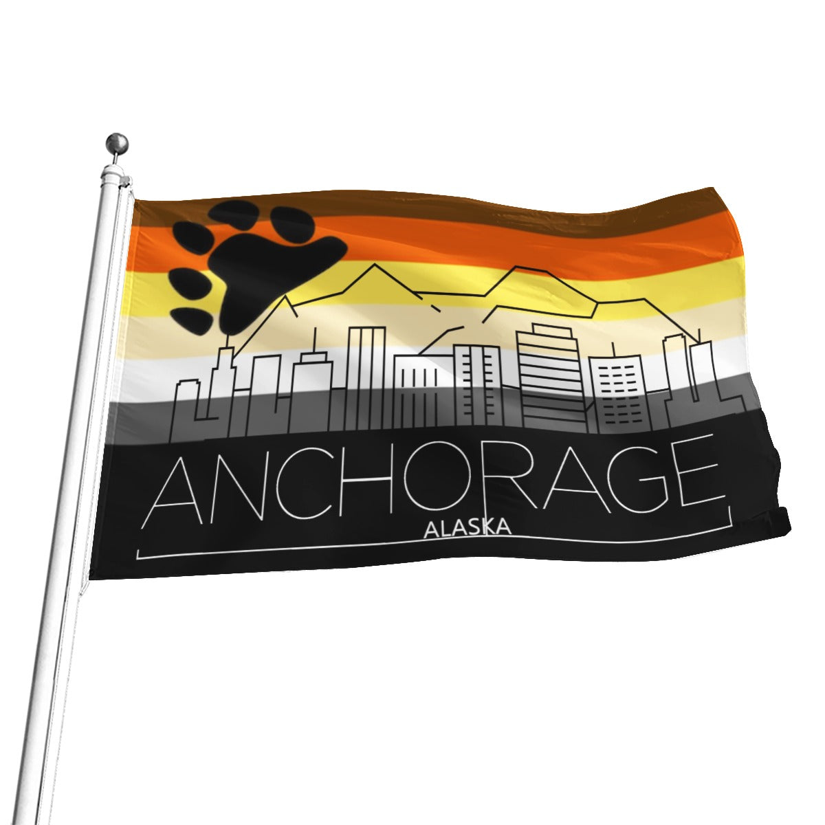 Anchorage Pride Flag, Anchorage Gay Pride Flag, Bear Pride Flag, Gay ...