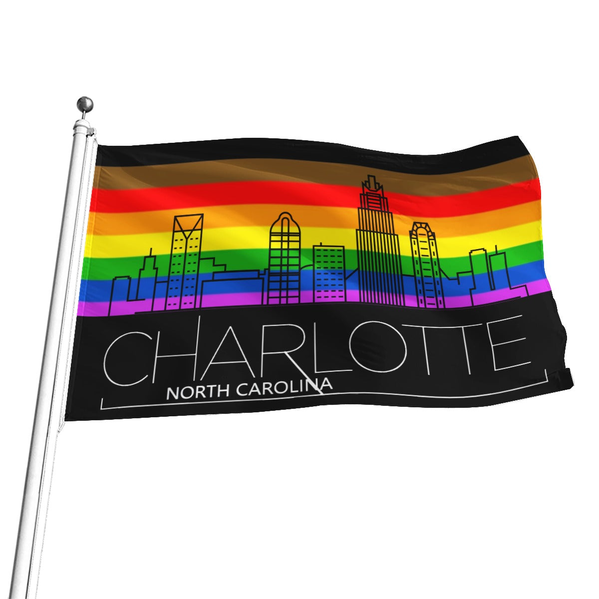 Charlotte Pride Flag, Charlotte Gay Pride Flag, Gay Pride Charlotte ...